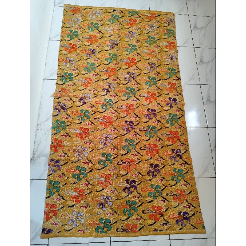 Jual Kain Batik Kuno bunga Anggrek thn thn70an Antik Minus Bolong P ...