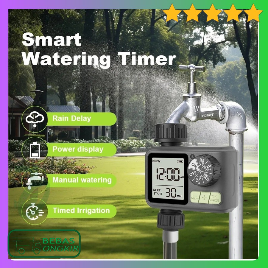 Jual Timer Keran Air Digital Penyiram Otomatis Sprinkler IPX5 HICUT HCT ...
