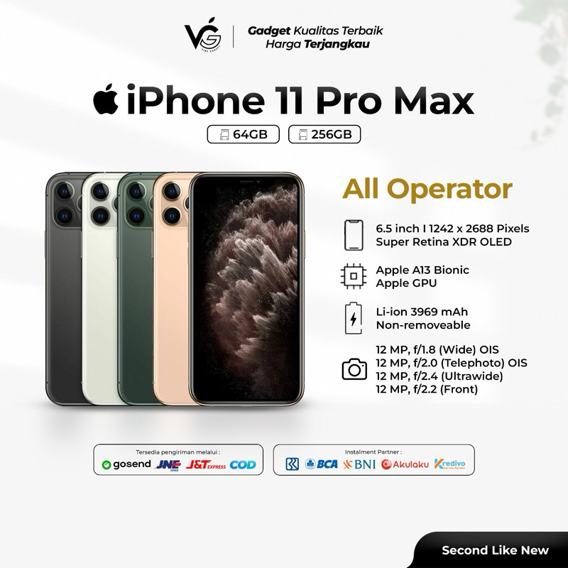 Jual Second Phone 11 Pro Max 64gb 256gb Fullset No Minus | Shopee Indonesia