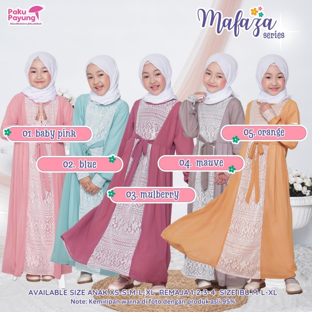 Jual PAKU PAYUNG- GAMIS ANAK CERUTY- MAFAZA SERIES | Shopee Indonesia