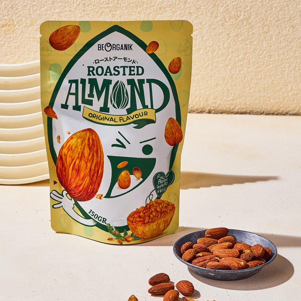Jual Beorganik Roasted Almond Original Flavour - Almond Roasting ...