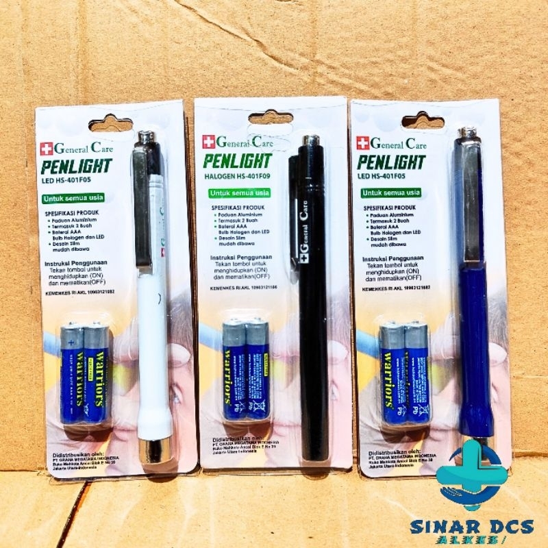 Jual General Care Penlight Plus Baterai Senter Dokter Cahaya Kuning dan ...