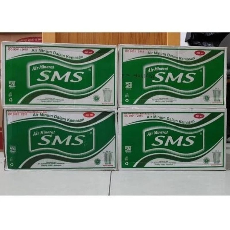 Jual Air Mineral Merk SMS isi 48 Gelas / Dus ( Hanya Pengiriman Instant ...