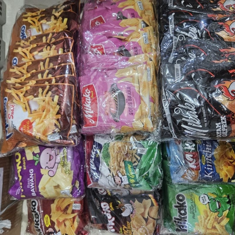 Jual makanan ringan snack mikako rasa balado rumput laut mi goreng sapi ...