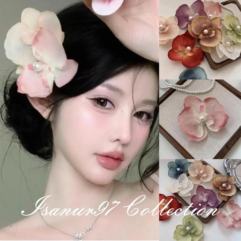Jual Jepit Bunga ANGGREK SUTRA Hairclip Flower Orchid Korean Style ...