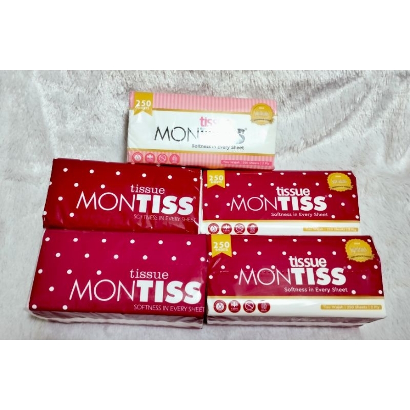 Jual montiss facial tisuue 250 sheet 2 ply (1 pack) | Shopee Indonesia