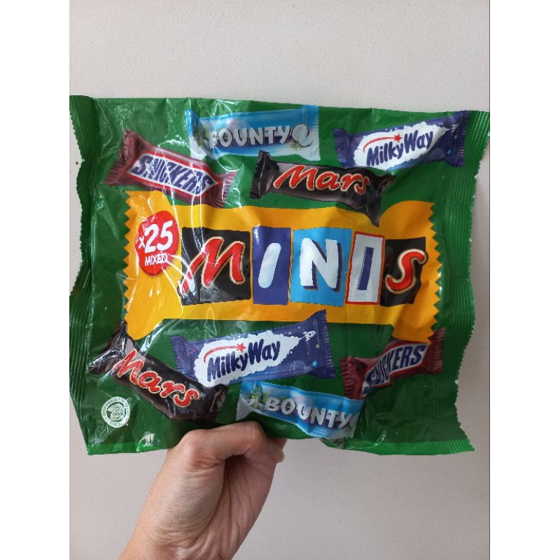 Jual chocolate minis mix (READY ,Snickers,bounty,mars,milkyway ...