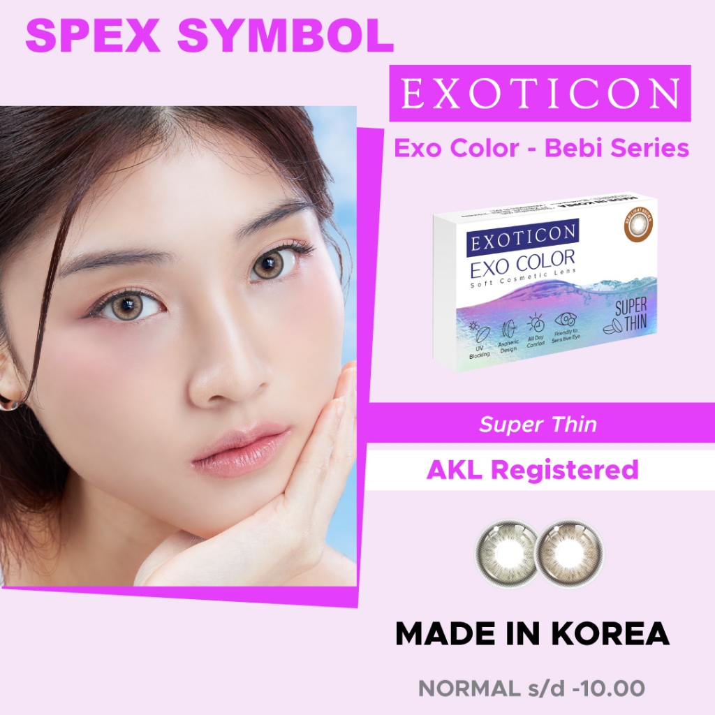 Jual Spex Symbol Softlens Exoticon Color - Exo Color Bebi Light Grey ...
