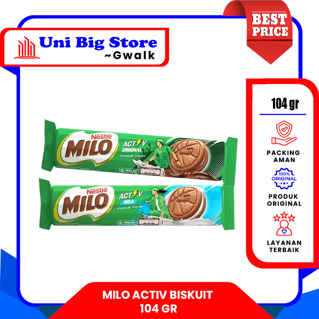 Jual MILO ACTIV BISKUIT KRIM ORIGINAL - SUSU - 104 gr | Shopee Indonesia