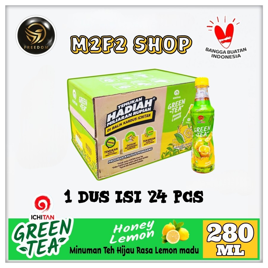 Jual Ichitan Green Tea Honey Lemon Flavoured | Teh Hijau Rasa Lemon Madu Botol Pet - 280 ml ...
