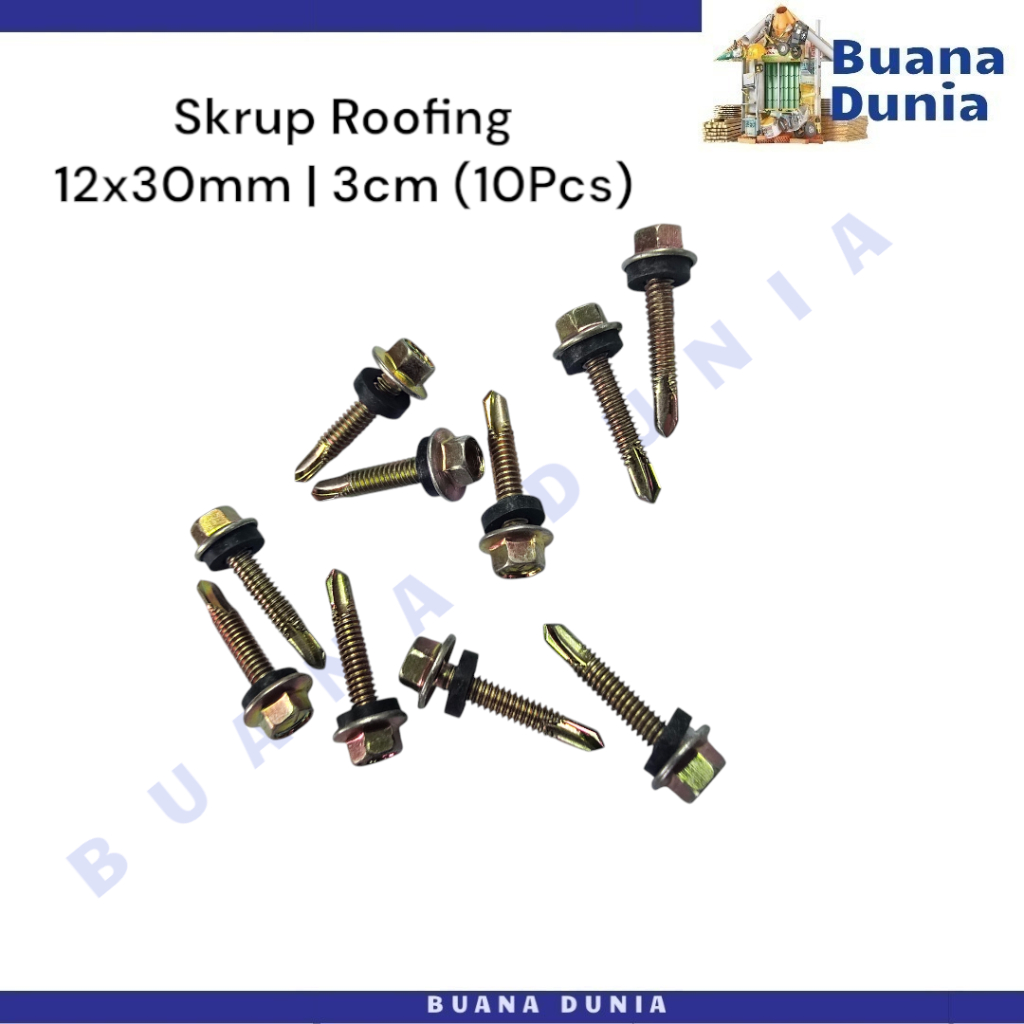 Jual Skrup Roofing 12x30mm | SKRUP | Baut Roofing 3CM | Sekrup Baja ...