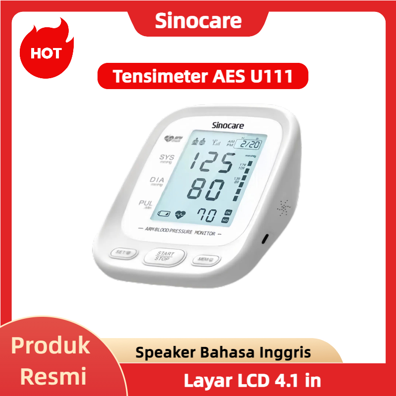 Jual Tensimeter Digital Otomatis Sinocare AES-U111 Alat Pengukur ...
