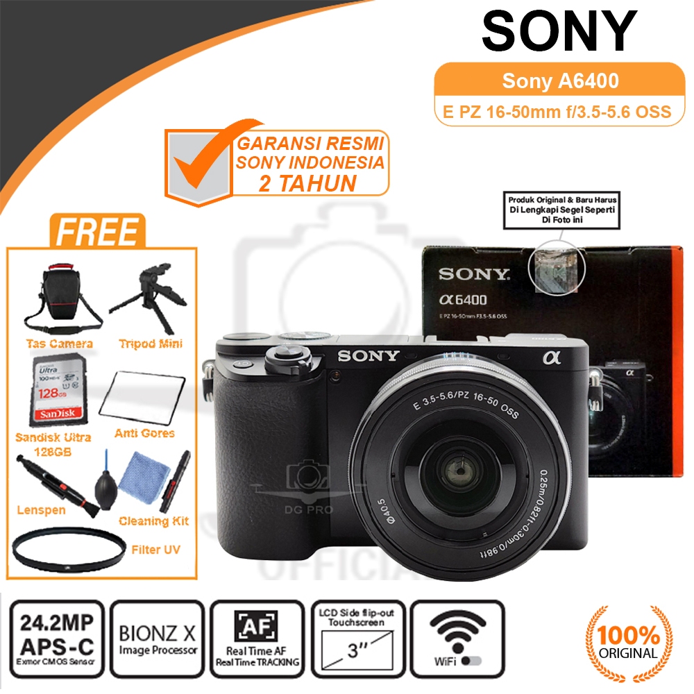Jual Sony Alpha A6400 kit 16-50mm f3.5-5.6 OSS II Mirrorless Camera ...