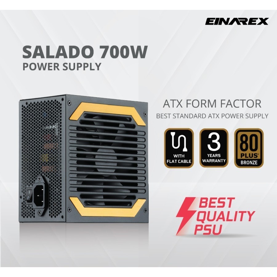 Jual PSU EINAREX SALADO 700W 80+ Bronze with Flat Cable Power Supply ...