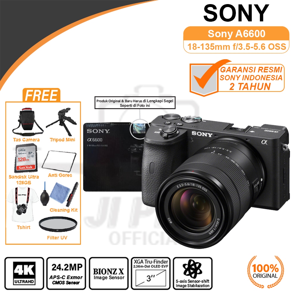 Jual Sony A6600 Kit 18-135mm / Kit 16-50mm / Body Only / Mirorrless Camera Alpha A 6600 A6600M ...