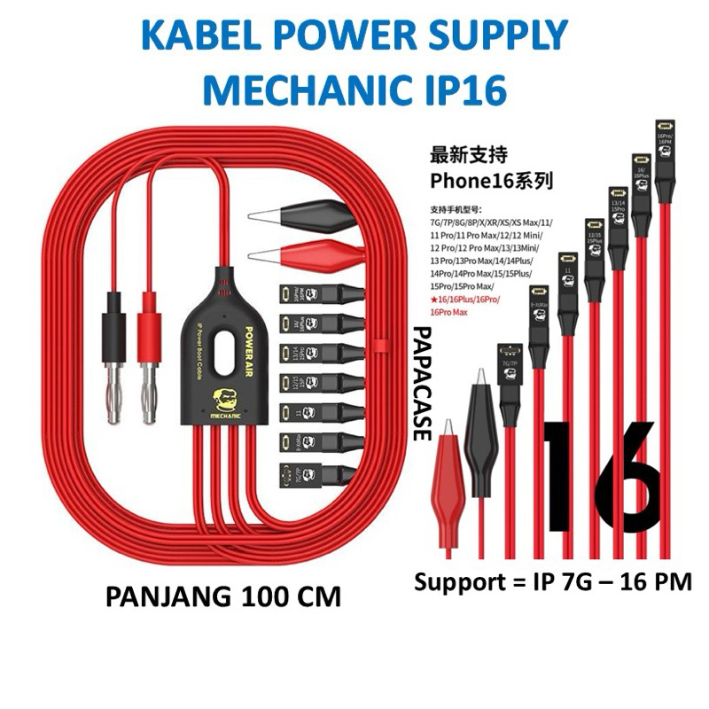 Jual KABEL POWER SUPPLY MECHANIC IP16 IP 16 ORIGINAL POWER BOOT CABLE ...