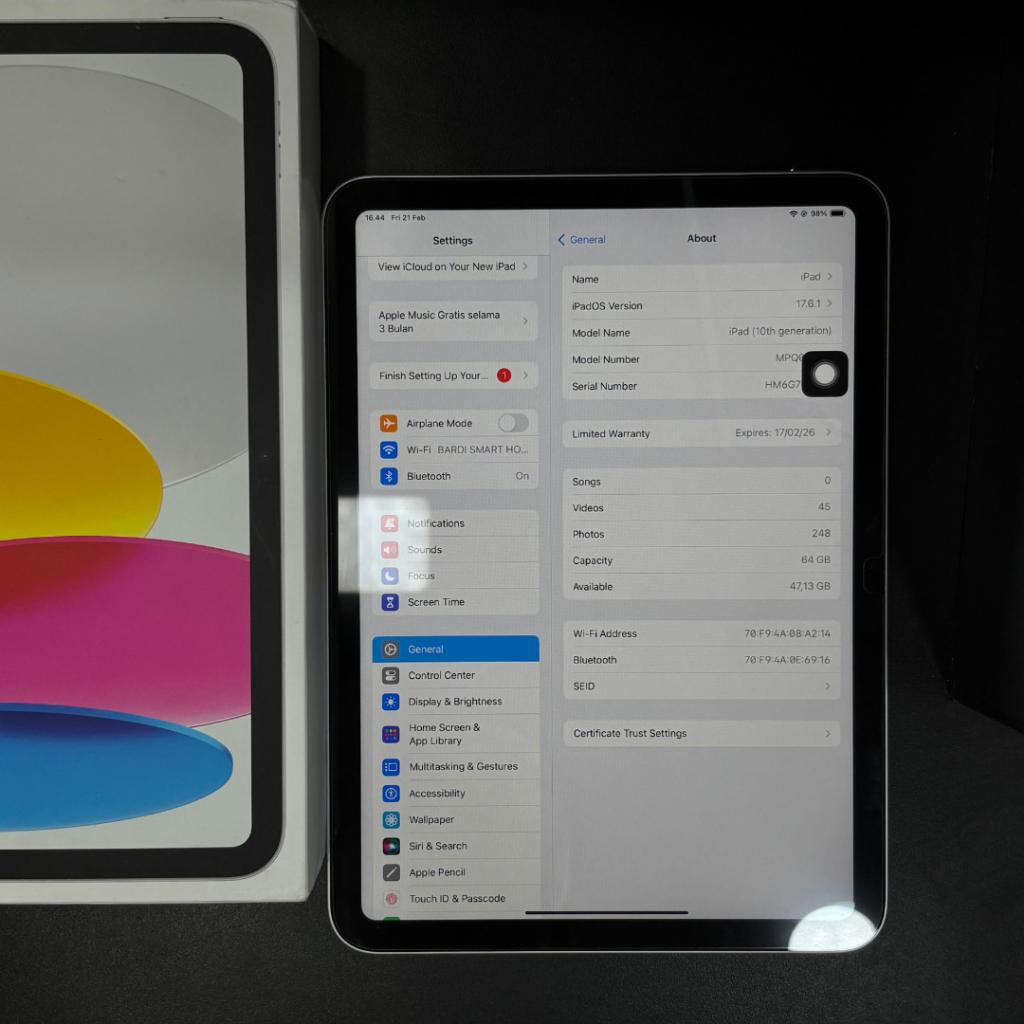 Jual iPad Gen 10th 10,9 inch Wifi Only 64GB Silver - Second / EX Inter ...