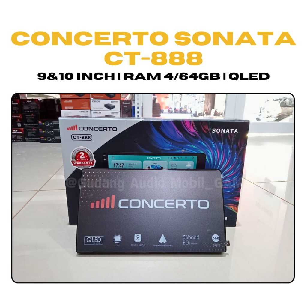 Jual HEAD UNIT ANDROID CONCERTO SONATA CT-888 RAM 4/64GB 9 & 10 INCH ...