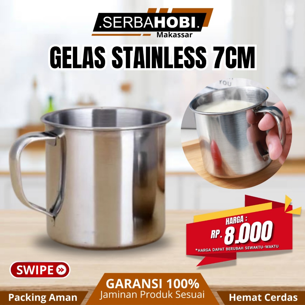 Jual Gelas Cangkir Mug Stainless Steel 7cm Mini | Shopee Indonesia