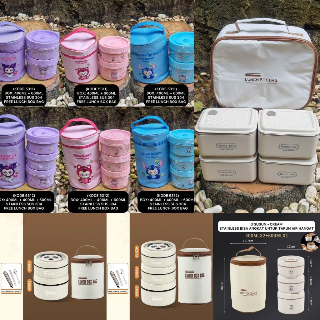 Jual Lunch Box Kotak Makan Rantang Stainless Steel / Kotak Makan ...