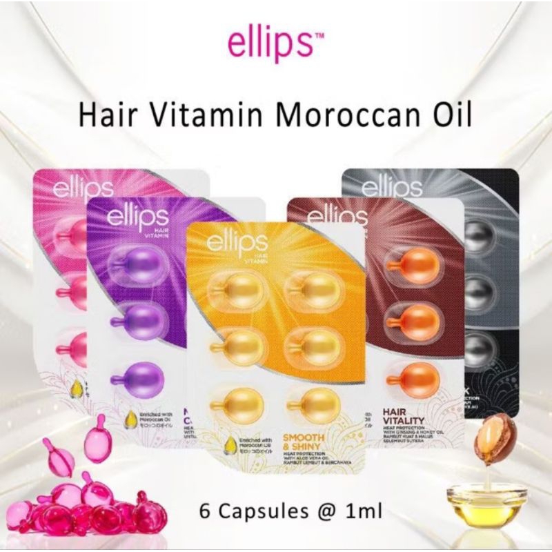 Jual Ellips hair vitamin || vitamin rambut isi 6 kapsul ( with ...