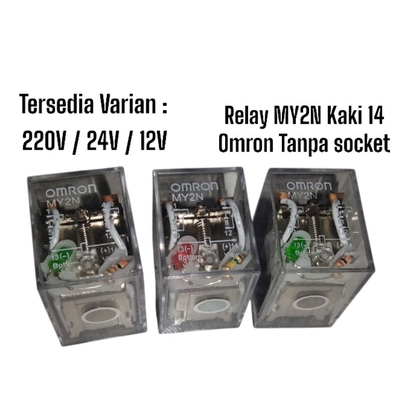 Jual Relay MY2N 220V / 12VDC / 24VDC OMRON (Tanpa Socket ) | Shopee ...