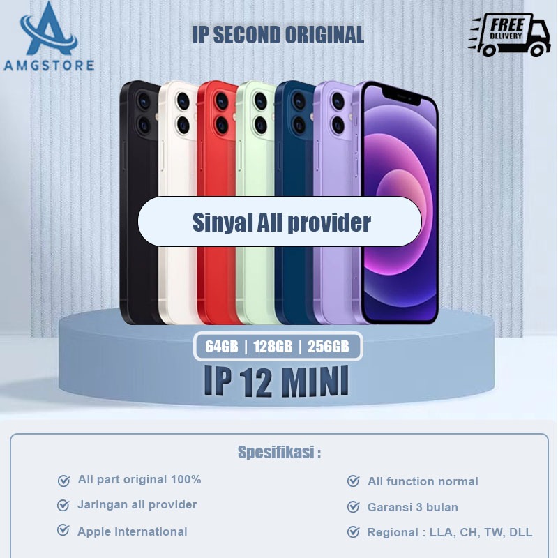 Jual IP 12 MINI Second Normal 64GB 128GB 256GB Inter Fulset Mulus Like ...