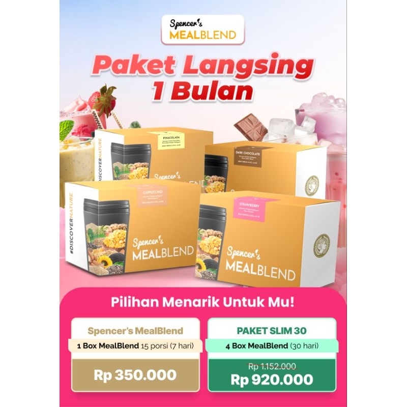 Jual Spencer Mealblend Bundling 4 Box Package - Paket Langsing 1 Bulan ...