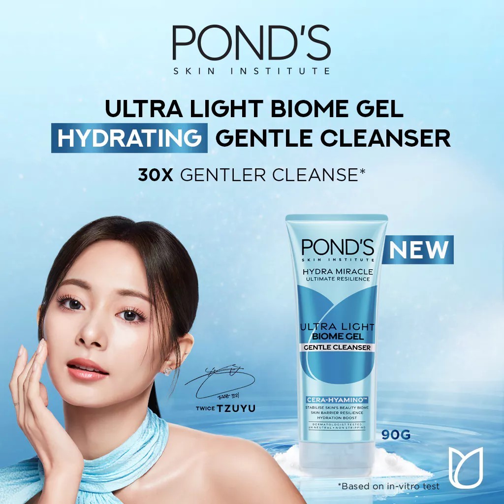 Jual PONDS HYDRA MIRACLE ULTRA LIGHT BIOME GEL GENTLE CLEANSER ...