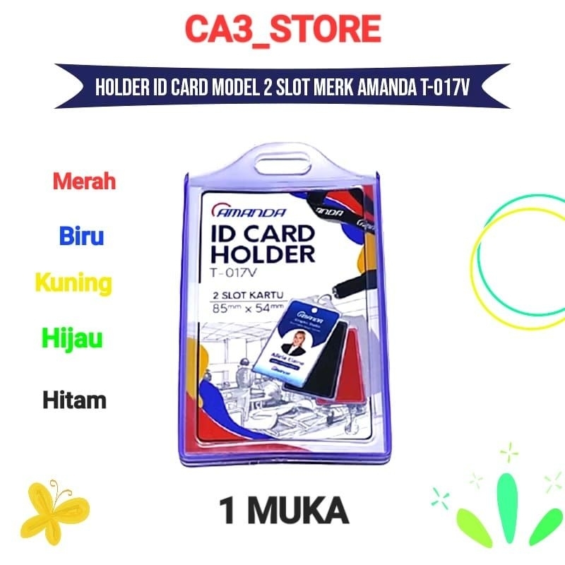 Jual ID card plastik 1 muka/ plastik name tag/ Plastik kartu nama ...