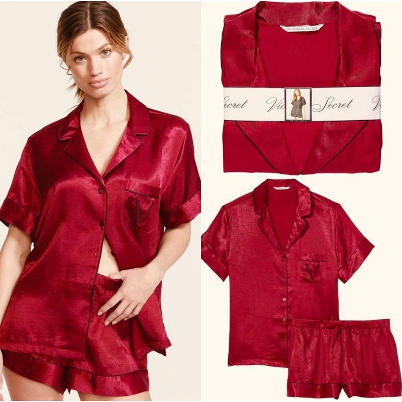 Jual VS Short Pajamas Maroon (BACA DESKRIPSI) | Shopee Indonesia
