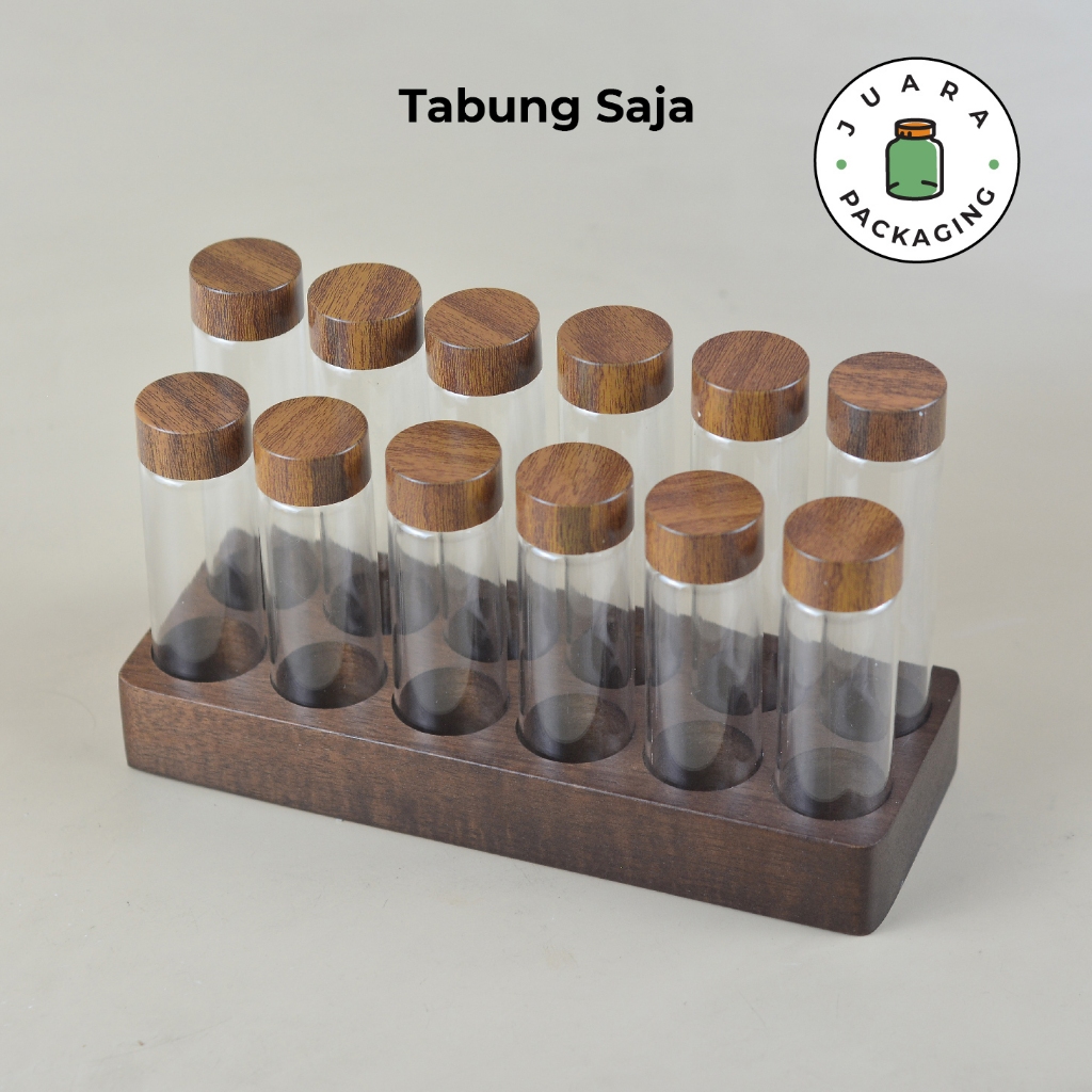Jual Tabung Kaca Tutup Kayu Pendek & Tinggi – Botol Kaca Tebal untuk ...