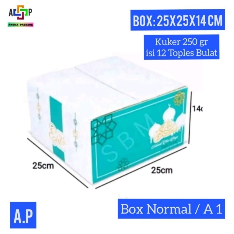 Jual Box 25x25x14 cm(Kuker 250gr isi 12 Toples Bulat)/Parcel/Lebaran ...