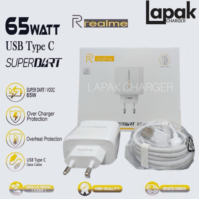 Jual Charger Realme 7 Pro 8 Pro X50 Pro 9 Pro+ GT Neo 2 65 Watt Super ...