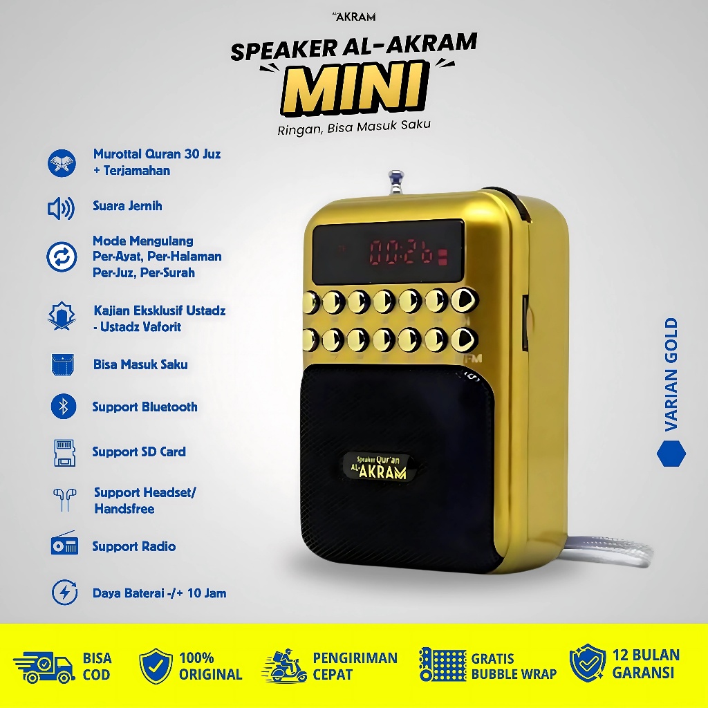 Jual Speaker Murotal Murottal AlQuran Al-Quran Digital Hafiz 30 Juz Terlengkap Mini Anak Al ...