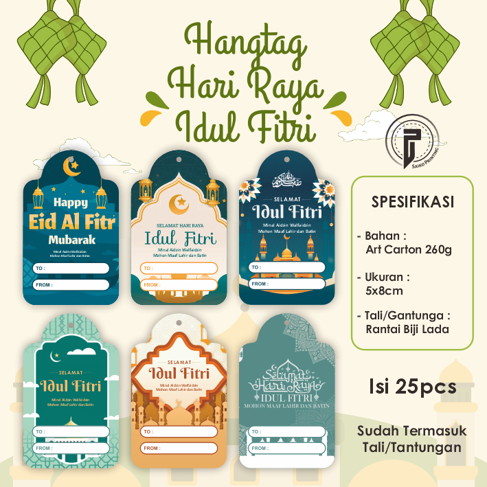 Jual Hang Tag Premium Edisi Hari Raya Idul Fitri untuk Hampers dan ...