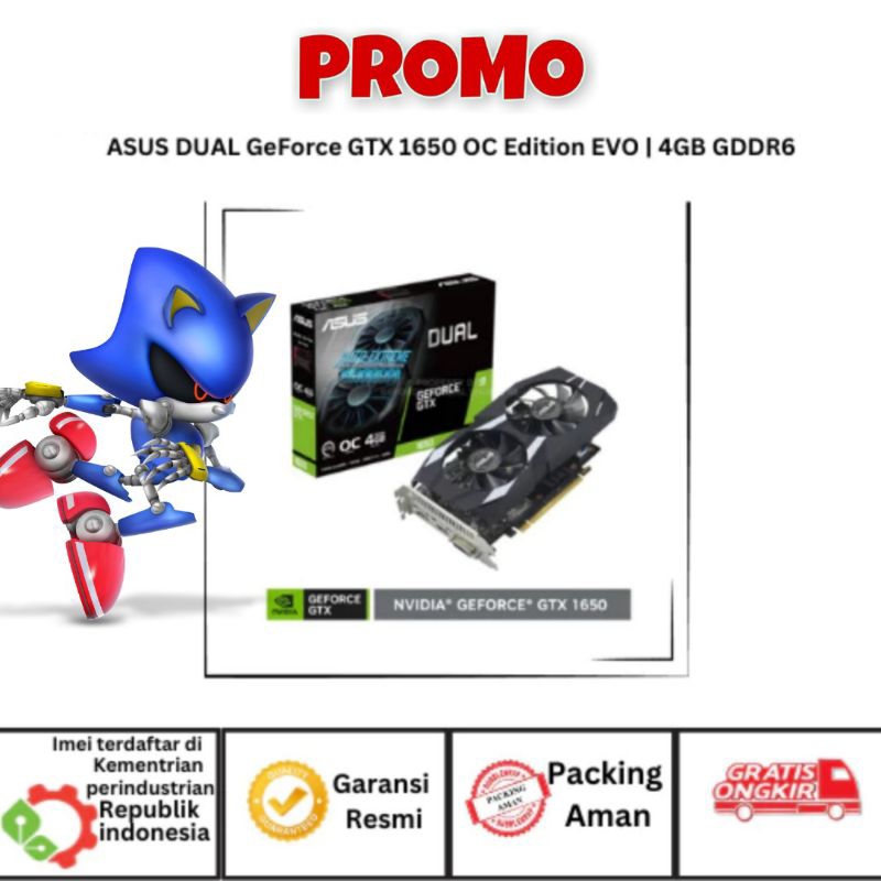 Jual ASUS DUAL GeForce GTX 1650 OC Edition EVO | 4GB GDDR6 | Shopee Indonesia