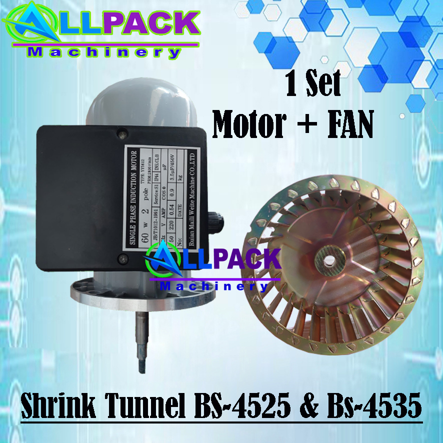 Jual 1 set dinamo motor dan kipas Blower mesin shrink Tunnel BS-4525 ...
