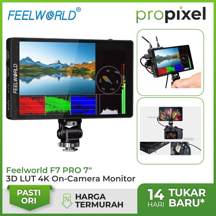 Jual Feelworld F7 PRO 7" 3D LUT 4K On-Camera Monitor Garansi Resmi | Shopee Indonesia