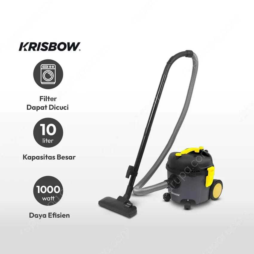 Jual KRISBOW VACUUM CLEANER DRY 1000WATT 10 LITER | Shopee Indonesia