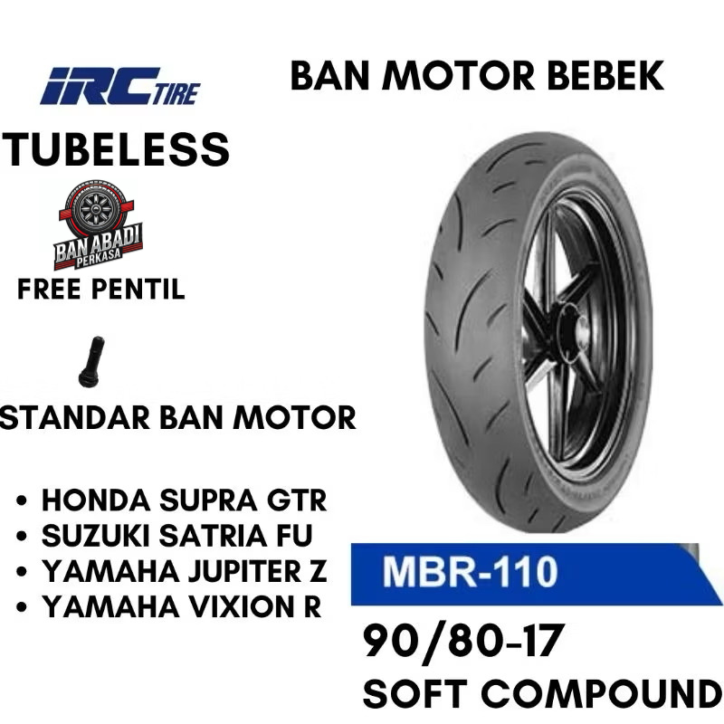 Jual Ban Motor IRC MBR110 90/80 Ring17 Speed Winner Soft Compound Ban ...