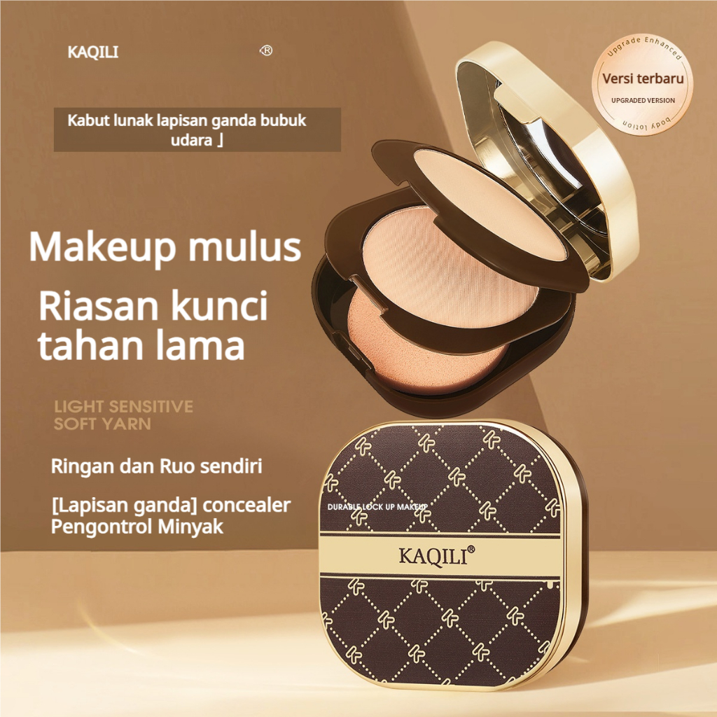 Jual KAQILI Bedak Padat dua lapis: concealer dan perbaikan, basah dan ...
