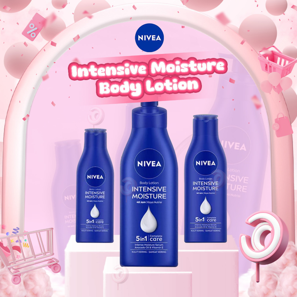 Jual NIVEA - INTENSIVE MOISTURE BODY LOTION ( 100 | 190 | 380 ml ) - Lotion Badan Pelembab Kulit ...