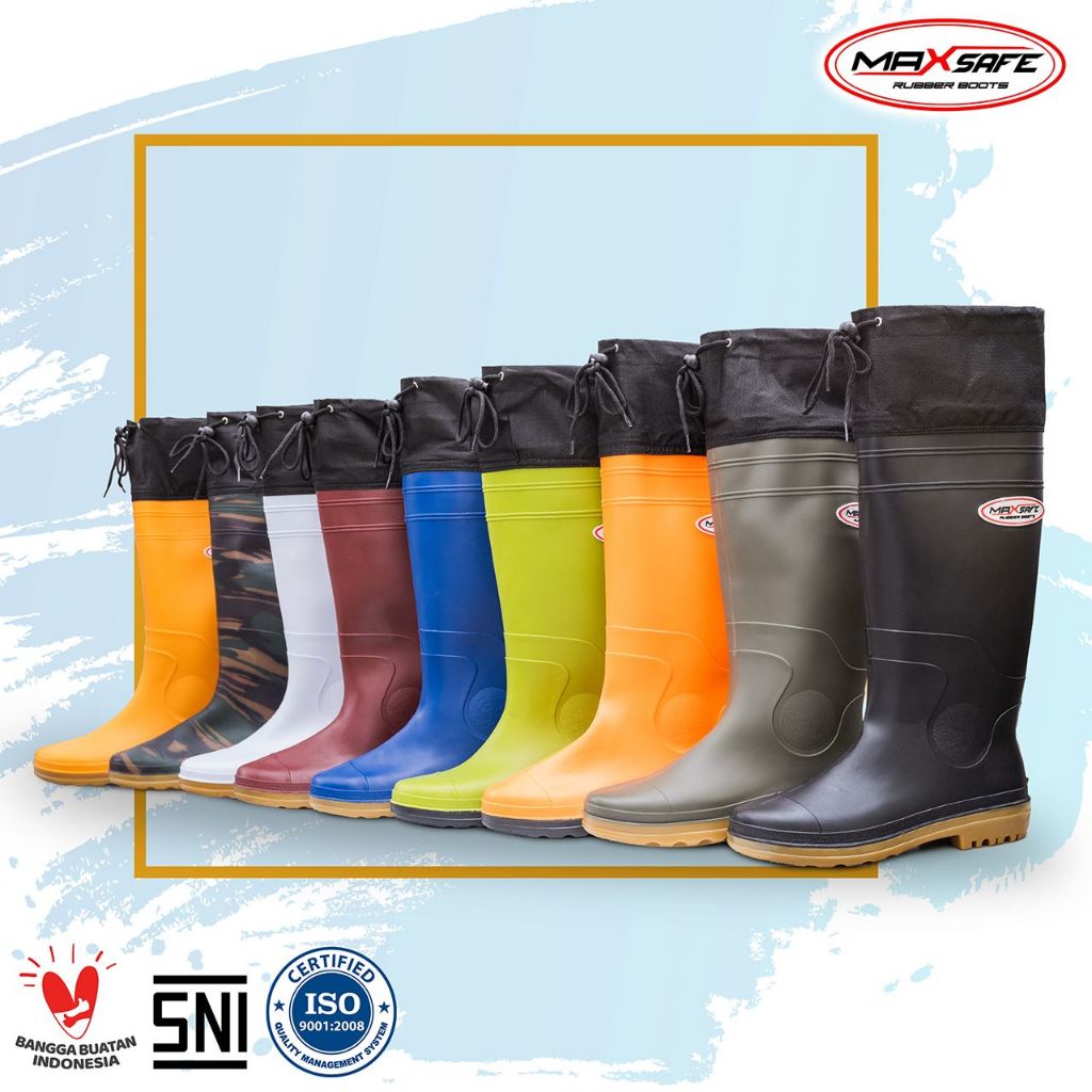 Jual Sepatu Boot Panjang List Tali Toyobo MaxSafe | Shopee Indonesia