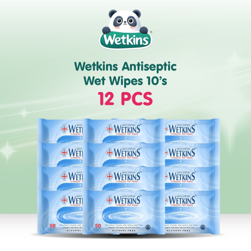 Jual Wetkins - Tisu Basah Antiseptic 10's Non Parfume Paket Hemat Isi ...