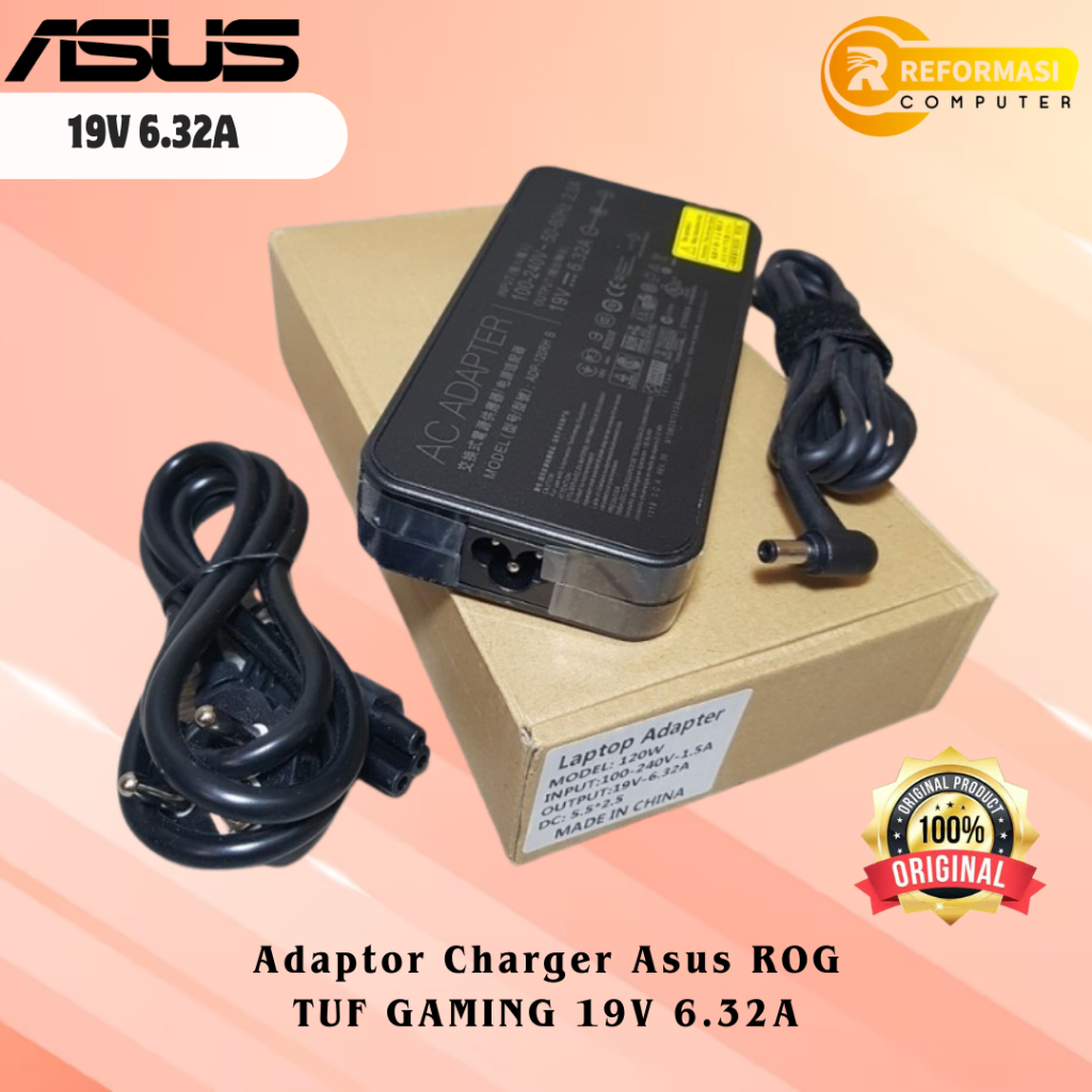 Jual ASUS Adaptor Charger Asus ROG TUF GAMING 19V 6.32A ORIGINAL ...