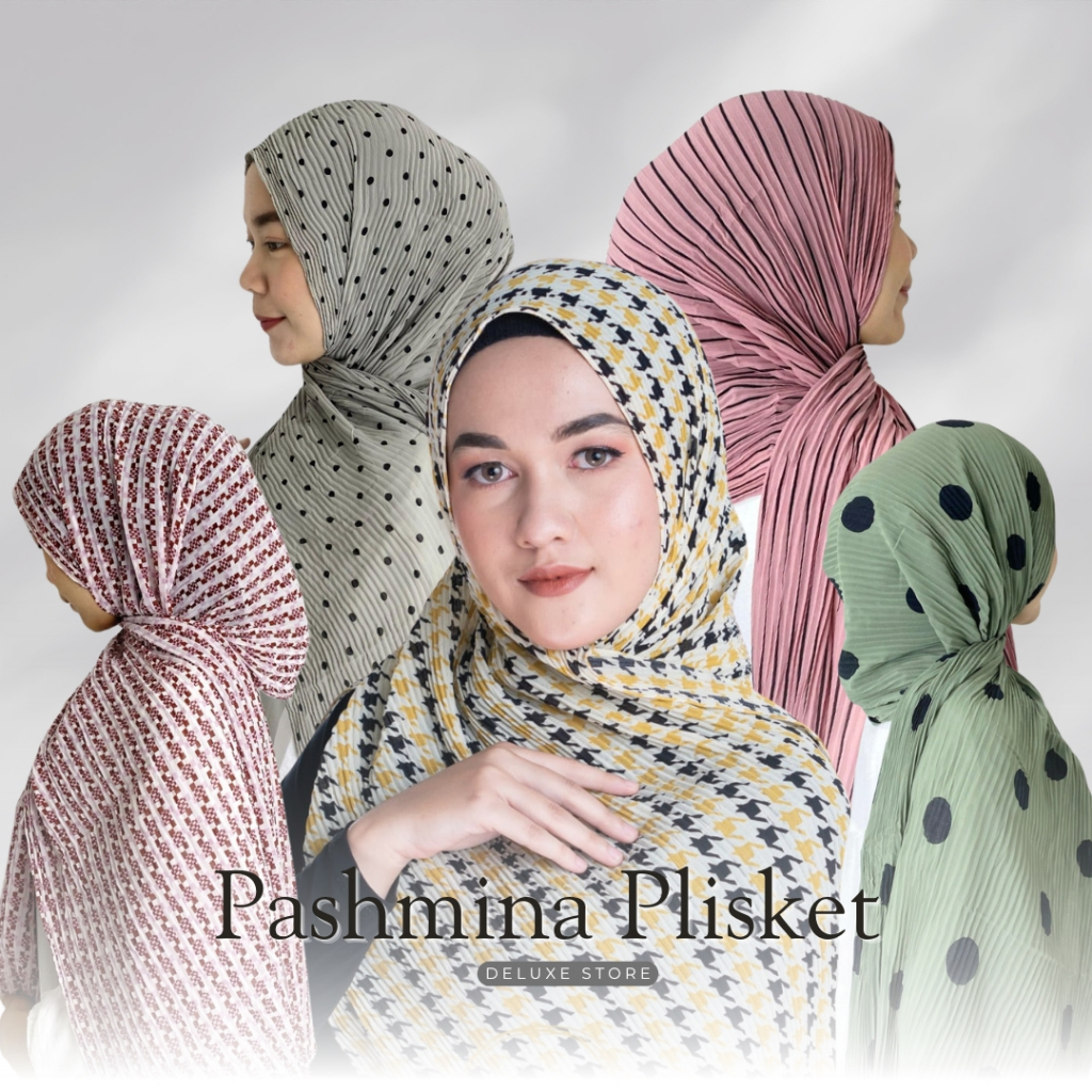 Jual Pashmina Prisket Motif Monogram Pashmina Plisket Premium Motif Monogram Variasi Warna ...