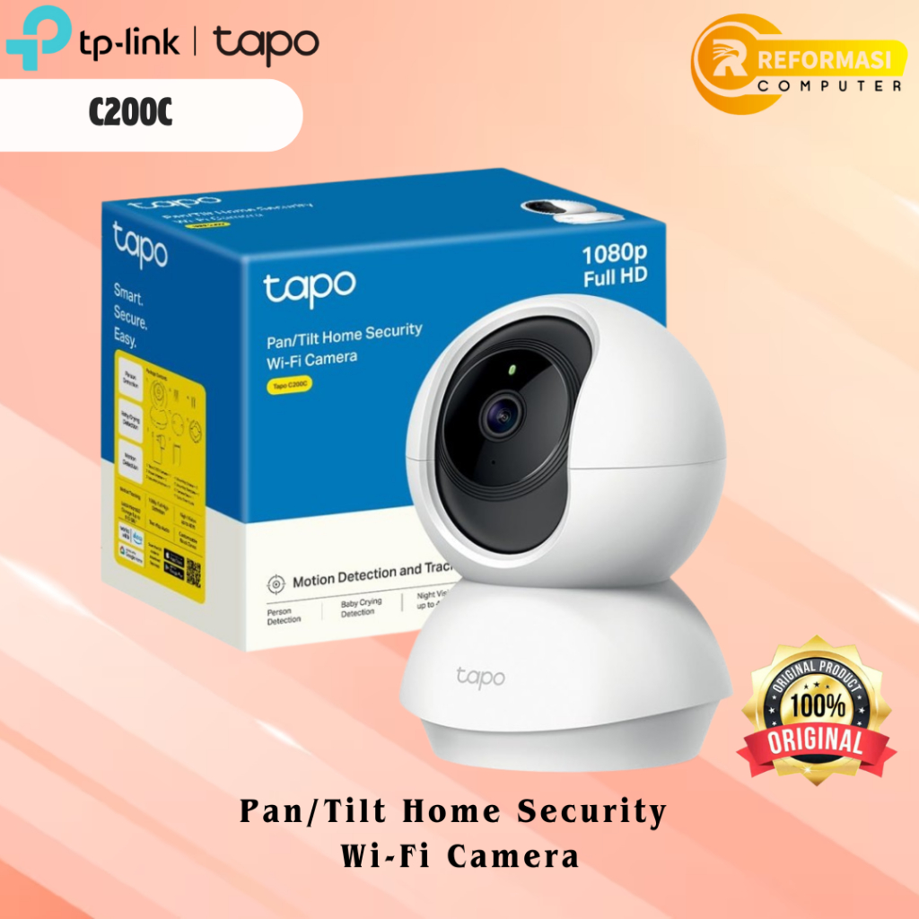 Jual TP-LINK IP CCTV TP-Link Tapo C200C Pan/Tilt Home Security Wi-Fi ...