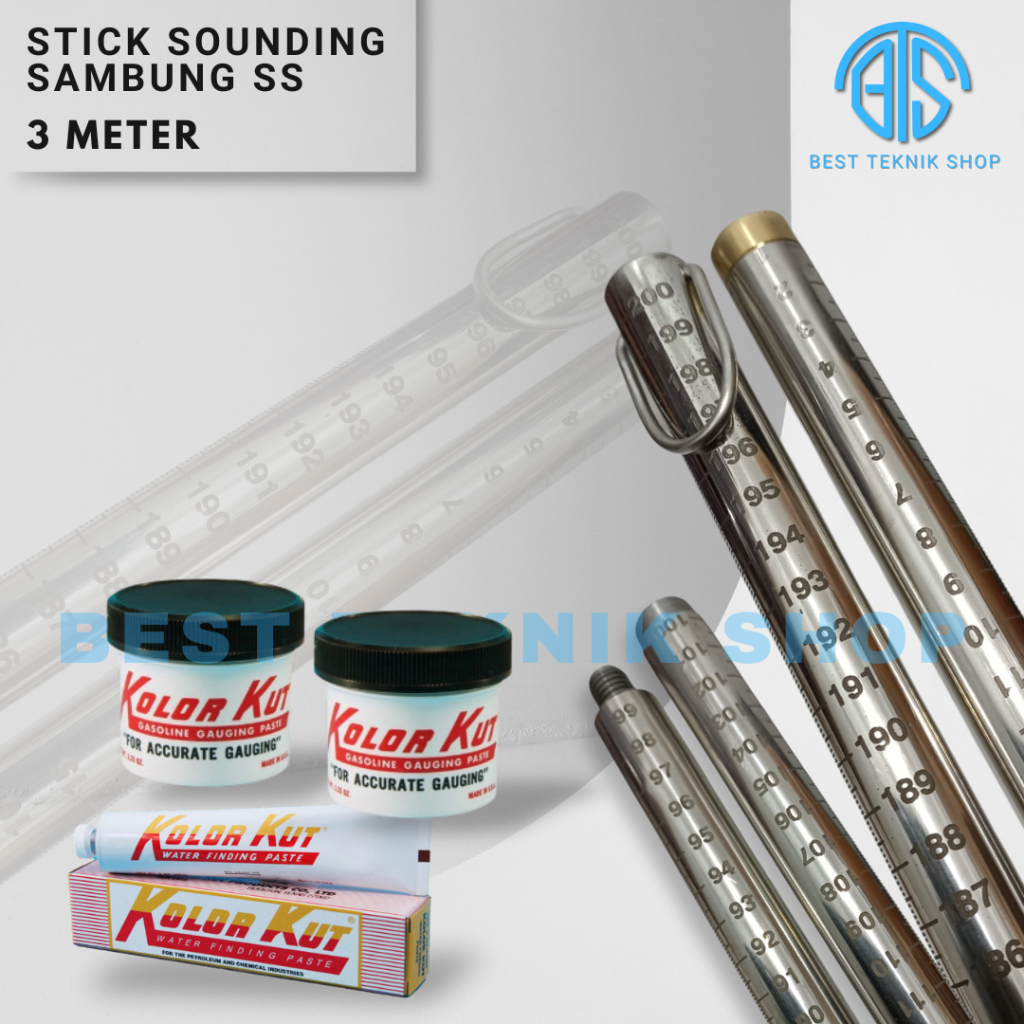 Jual Paket Stick Sounding 3 Meter Stainless Steel+Pasta Minyak+Pasta ...