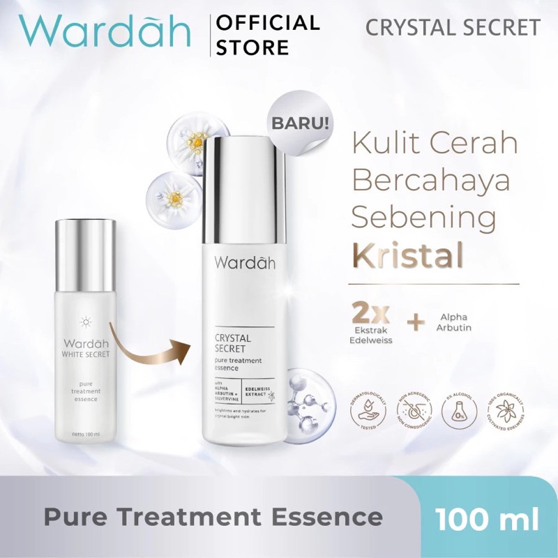 Jual WardaH Crystal Secret Pure Treatment Essence 50 ml | 100ml ...